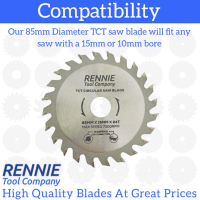 85mm x 24T TCT Circular Wood Saw Blades Fits Bosch, Festool, Makita ...