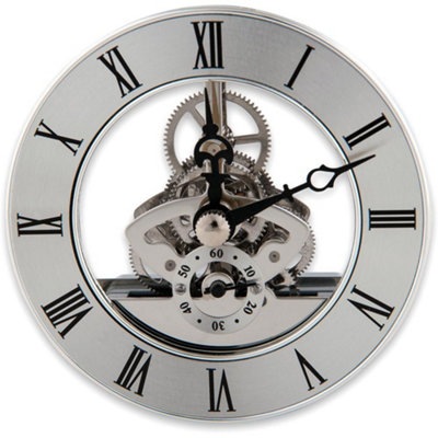 86mm Silver Skeleton Clock - Project Kits