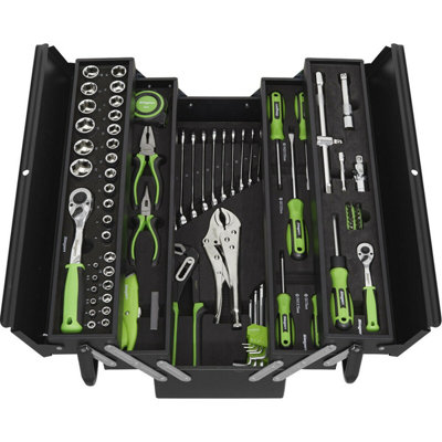 86pc Tool Set & Cantilever Portable Tool Box Storage Unit - Sockets ...