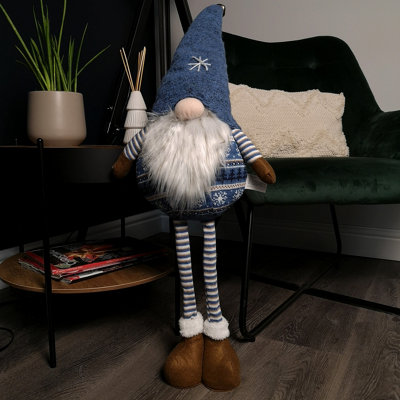 87cm Standing Blue Nordic Christmas Gonk Decoration