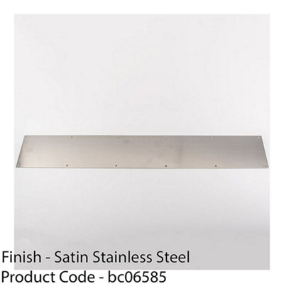 880mm x 150mm Plain Door Kickplate - Satin Stainless Steel Kick Plate ...