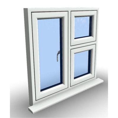 895mm (W) x 1145mm (H) PVCu Flush Casement Window - 1 Opening Window ...