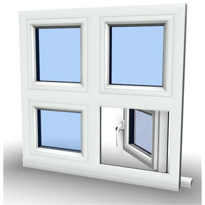 895mm (W) x 1245mm (H) PVCu Flush Casement Window - 1 Bottom Opening ...
