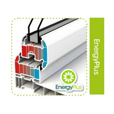 895mm (W) x 895mm (H) PVCu Flush Casement Window - 3 Panes Non Opening ...