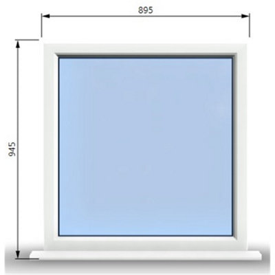 895mm (W) x 945mm (H) PVCu StormProof Window - 1 Non Opening Window ...