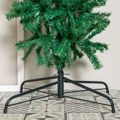 8ft (2.35m) Samuel Alexander Double Door Plain Green Flat Top Christmas ...