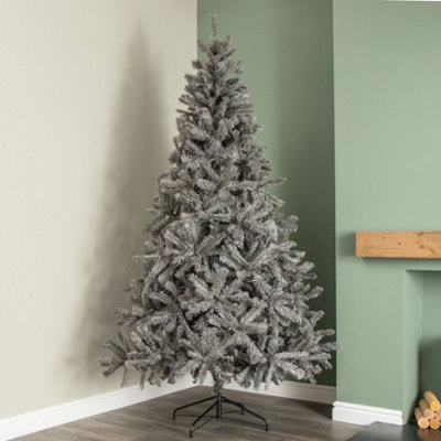 8ft (2.4m) Plain Grey Colorado Spruce Wrapped Christmas Tree 1097 Tips