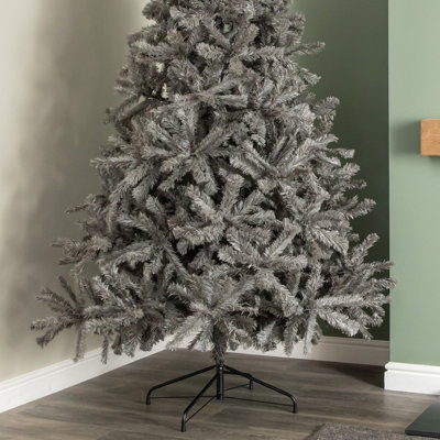 8ft (2.4m) Plain Grey Colorado Spruce Wrapped Christmas Tree 1097 Tips