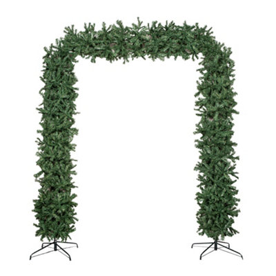 8ft (2.55m) Double Door Artificial Plain Green Christmas Tree Arch in ...