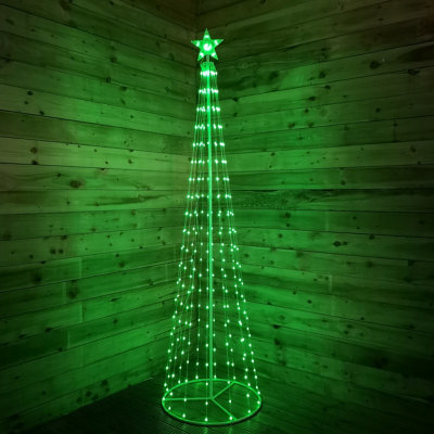 8ft (2.5m) LED Maypole Christmas Tree with Remote Control in Red, Green ...