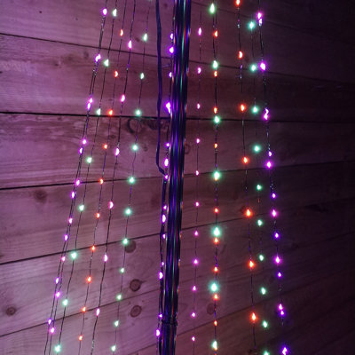 8ft (2.5m) Premier Christmas Outdoor Black Pin Wire LED Pyramid Maypole ...