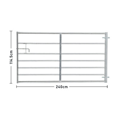 8ft Galvanized Metal Field Gate Farm Gate