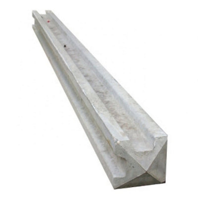 8ft Slotted Concrete Corner Fence Post (x3 Posts)