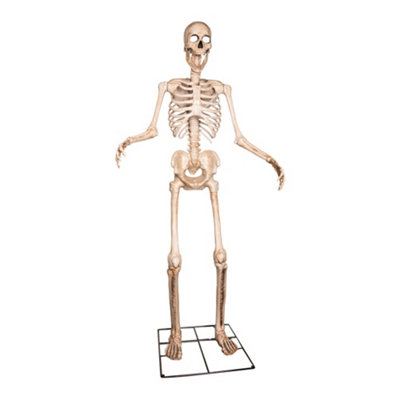 8ft Standing Indoor Outdoor Animatronic Halloween Skeleton Decoration