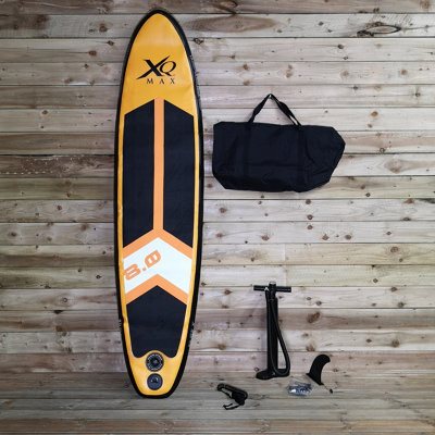 8ft XQ Max Surf SUP Inflatable Paddle Board & Kit in Orange | DIY at B&Q