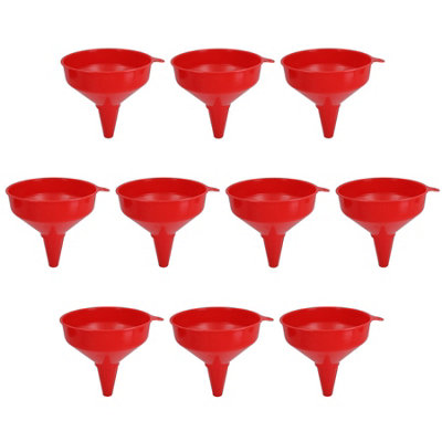 8in Extra Wide Plastic Fuel Liquid Funnel Pourer Fixed Wide Spout ...