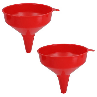 8in Extra Wide Plastic Fuel Liquid Funnel Pourer Fixed Wide Spout ...