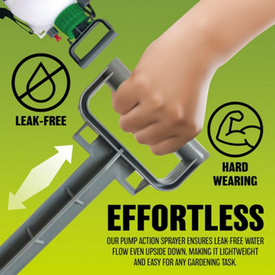 8l Garden Pressure Sprayer Knapsack Weedkiller Chemical Fence Water ...