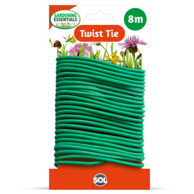 8m Soft Twist Garden Ties for Plants - 3.5mm - Reusable Plant Ties for ...