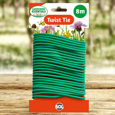 8m Soft Twist Garden Ties for Plants - 3.5mm - Reusable Plant Ties for ...