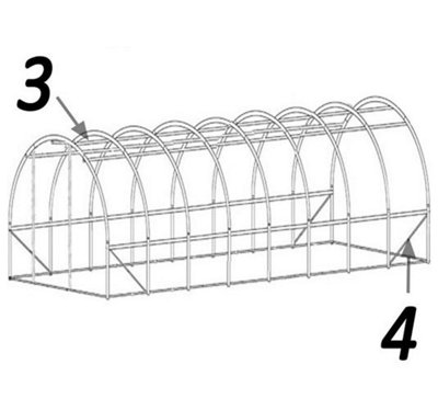 8m x 3m + Ground Anchor Kit (27' x 10' approx) Pro+ Green Poly Tunnel