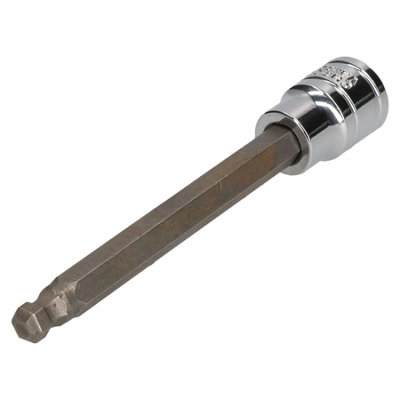 8mm 3/8" Drive Long Ball Ended Hex Allen Key Socket Bit 85mm Deep Reach ...