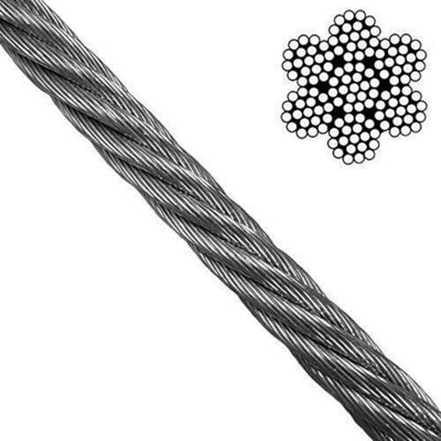 8mm 7x19 Galvanised Steel Flexible Wire Rope Cable - 100 Metre Reel