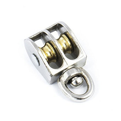 8mm Double Revolving Pulley Zinc/Nickel Plated