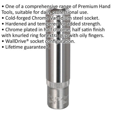 8mm Forged Steel Deep Drive Socket - Durable Chrome Vanadium Tool for ...