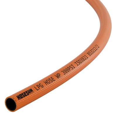 8MM ID PVC LPG HOSE WITH FREE HOSE CLIPS - 3 METRES - GAS HOSE PIPE ...