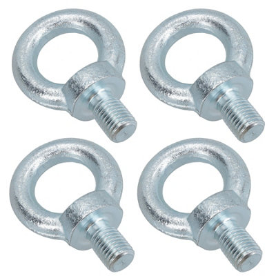 8mm Lifting Eyes Eyebolt Ring Zinc Plated 13mm Length 0.14 Ton Capacity 4pc