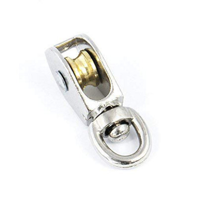 8mm Single Revolving Pulley Zinc/Nickel Plated