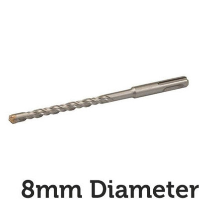 8mm x 160mm SDS Plus Crosshead Masonry Drill Bit Tungsten 4 Point ...