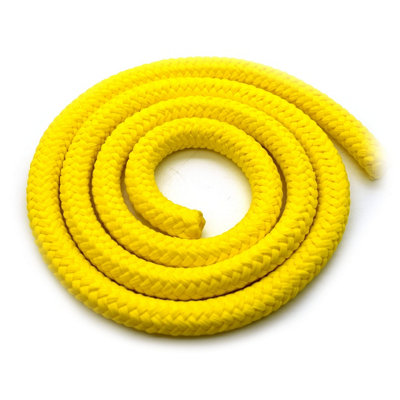8mm x 5 metres / 16.4 ft of Yellow Polypropylene Rope, Solid Braided ...