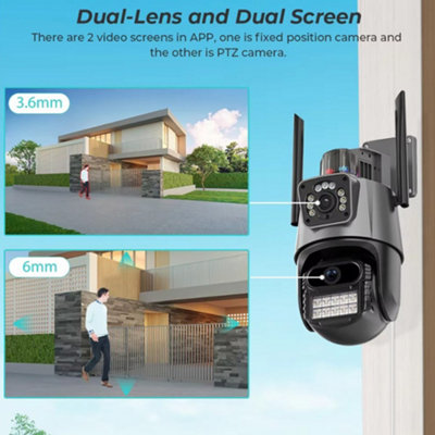 8MP 4K Wireless IP Camera WIFI Outdoor CCTV PTZ Smart Home Security IR ...