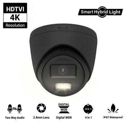 8MP CCTV Camera 4K 2.8mm Fixed Lens HD 40m IR Turret IP67 HiLook ...