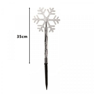 8PC CHRISTMAS SNOWFLAKE STAKE LIGHTS