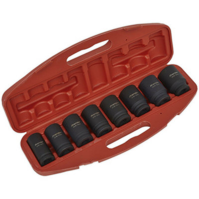 8pc DEEP Impact Socket Set - 3/4" Square Drive - Metric Air Wrench ...