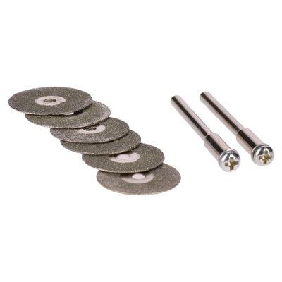 8pc Diamond Tipped Mini Rotary Cutting Discs Cut Off Disc 6 Discs 2 ...