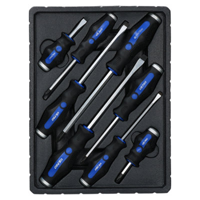 8pc Go Through Screwdriver Set Flat Bladed Headed Phillips Screws | DIY ...