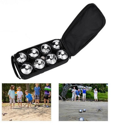 8pc Steel French Boules Set Petanque Balls Garden Game Free Carry Case