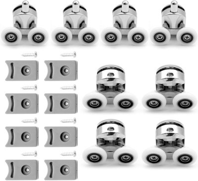 8PCS 23mm shower glass door wheel rollers top hanger rollers, twin ...