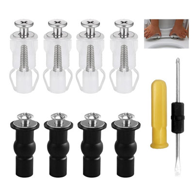 8Pcs Universal Toilet Fixing Kit, Toilet Seat Fittings Fixtures Rubber ...