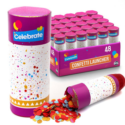 8pk Confetti Launcher - Multicolour Paper Cannons for Weddings ...