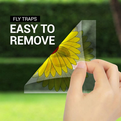 8pk Sunflower Fly Stickers for Windows - Fly Traps Indoor for Home Use ...