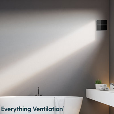 8W Axial Bathroom Extractor Fan with Electronic Timer & Quiet Operation ...