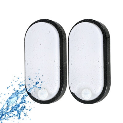 8W Oval LED Bulkhead Light, IP54 Waterproof, PIR Sensor, 650 Lumens ...