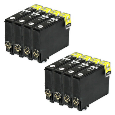 8x 29XL Black Compatible Ink Cartridges