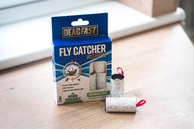 8x Fly Strips Sticky Paper Hanging Pull Out Fly Trap Catcher Insect ...