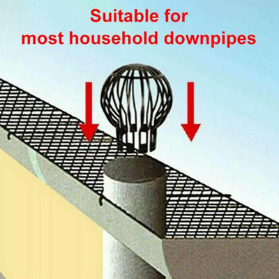 8x Gutter Leaf Guard Filters Universal Plastic Downpipe Covers Prevent ...